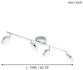 Eglo 95632 - LED Bodové svítidlo SALTO 4xLED/5,4W/230V