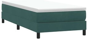Postel Box Spring bez matrace tmavě zelená 90x210 cm samet 3315810