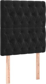 Box spring postel s matrací černá 80 x 200 cm samet 3129359