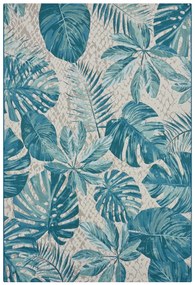 Hanse Home Collection koberce Kusový koberec Flair 105618 Tropical Leaves Turqouise – na ven i na doma - 160x235 cm