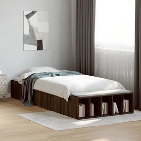Rám postele hnědý dub 75 x 190 cm kompozitní dřevo 3280628