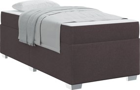 Rám postele s matrací Tmavě hnědá 90 x 190 cm textil 3399155