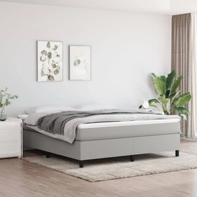 Box spring postel s matrací světle šedá 160 x 200 cm textil 3144431