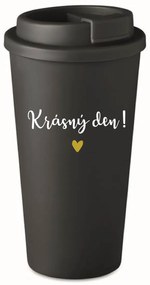 KRÁSNÝ DEN! - černý termohrnek 475 ml