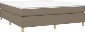 Box spring postel s matrací taupe 160x200 cm textil 3144534