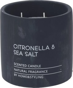 Svíčka CITRONELLA v černém keramickém obalu 12 cm