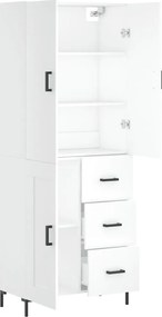 vidaXL Skříň highboard 69,5 x 34 x 180 cm kompozitní dřevo [3196011] Barva: Černá