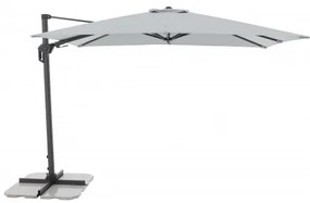 Moderní slunečník s boční nohou Doppler ACTIVE 310 x 210 cm - světle šedý