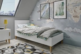 Dětská postel Kubík - bílá 180x80 cm