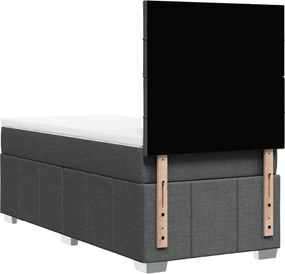 Box spring postel s matrací tmavě šedá 90x190 cm textil 3291524