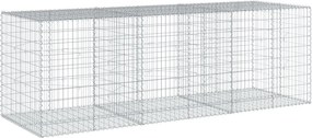 Gabionový koš s víkem 300 x 100 x 100 cm pozinkované železo 3295194