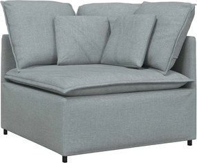 Modulární pohovka s polštáři textil světle šedá 3321237