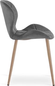 Jídelní židle MANGO VELVET, tmavě šedá