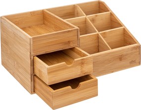 Organizér na kosmetiku bambusový, 3 zásuvky