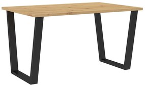 Jídelní stůl KAISARA 138x67 cm černá/artisan
