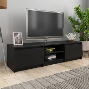 TV stolek černý 140 x 40 x 35,5 cm dřevotříska - Default Title