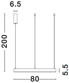 LED lustr Motif 80 zlaté CCT s dálkovým ovládáním