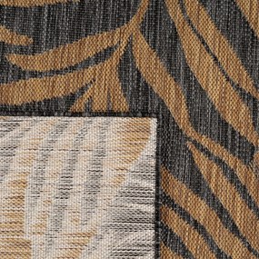 Černý/hnědý kulatý vnitřní a venkovní koberec ø 160 cm Mira 1451 – Ayyildiz Carpets