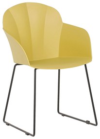 Sada 2 žlutých jídelních židlí SYLVA Beliani