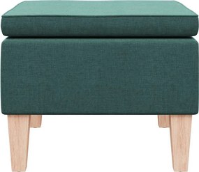 Stolička s dřevěnými nohami tmavě zelená textil 329431
