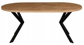 Jídelní stůl ELA - dub artisan/černá