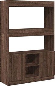 Skříň highboard hnědý dub 92 x 33 x 140 cm kompozitní dřevo 3309615