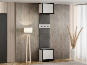 Šatní skříň s nástavcem EDEN 10 bílý + šedý