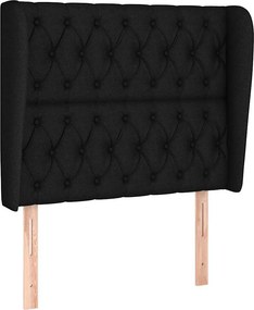 Box spring postel s matrací černá 90x190 cm textil 3128727