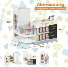Costway Dětská herní sada pro supermarkety s pokladnou a POS automatem