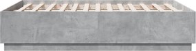 Rám postele betonově šedý 120 x 190 cm kompozitní dřevo 3209747