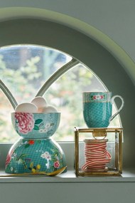 Pip Studio Blushing Birds blue miska Ø12cm, modrá