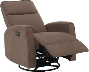 Relaxační otočné křeslo, šedohnědá Taupe, MEKENZI