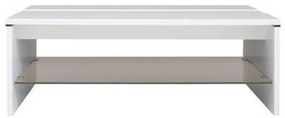 AZTECA TRIO konferenční stolek LAW/4/11 bílý lesk ( sklo dub canterbury ) Barva zboží: bílý lesk, Výška: 40, Šířka: 65