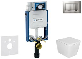 Geberit - Set předstěnové instalace, klozetu Arkas a sedátka softclose, tlačítko Sigma30, lakovaný chrom mat/chrom