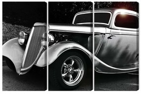 Vícedílný obraz Hot Rod Auto Ve Vintage Stylu Nedostatek Nedostatek Plátno Canvas 120x80