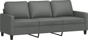 3místná pohovka s podnožkou tmavě šedá 180 cm textil 3201038