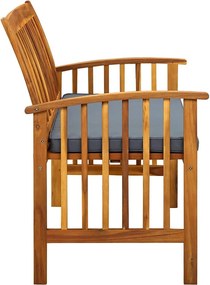 Zahradní lavice s poduškou 119 cm masivní akáciové dřevo 312133