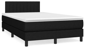 Box spring postel s matrací a LED černá 120x190 cm textil 3270055