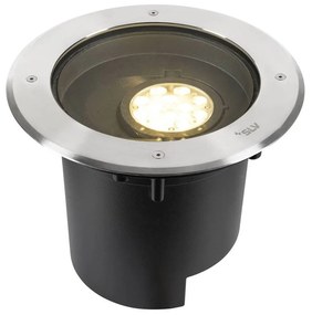 LA 1009170 DASAR® XL svítidlo do země, asymetrické, 3000K, 70°/40°, IP65/IP67, kulaté, nerezová ocel / černá - BIG WHITE (SLV)