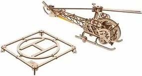 Ugears 3D dřevěné mechanické puzzle MINI Helicopter / od 14 let / 167