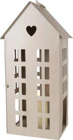 Dekorační lucerna ve tvaru domku, 13 - 35 cm, ALAMO, béžová