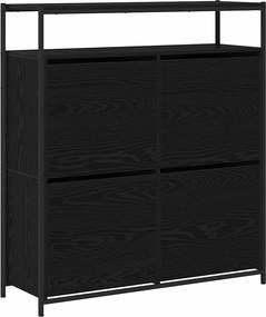 Skříň na obuv 100 x 34 x 112 cm Kompozitní dřevo Černý dub 3365549
