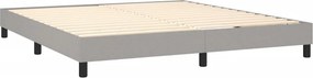 Box spring postel s matrací světle šedá 160 x 200 cm textil 3140145