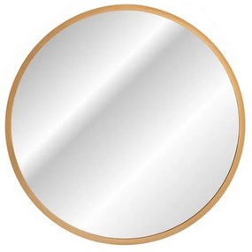 MAXIVA Koupelnové zrcadlo - HESTIA 60, průměr 60 cm, LED osvětlení, zlatá
