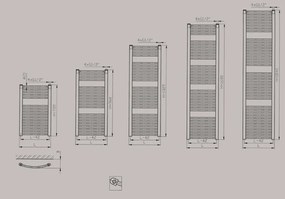 Thermal Trend KDO 750 x 960 kombinovaný topný žebřík oblý KDO 750/960