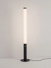 Matně černá ocelová LED stmívatelná stojací lampa se stínidlem z akrylového skla (výška 141 cm) Glaze – Nova Luce