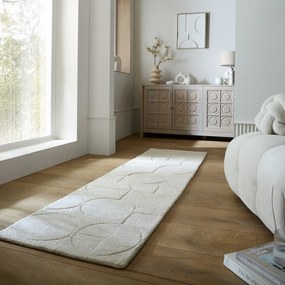 Slonovinový ručně tkaný vlněný běhoun 60x230 cm Gigi – Flair Rugs