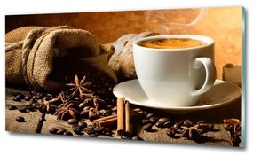 Wallmuralia Foto obraz skleněný horizontální Káva a koření 100x50