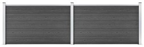 Zahradní plot WPC 353 x 105 cm černý 3070447