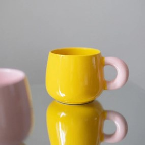 Žlutý hrnek z kostního porcelánu 470 ml Coco – ONA